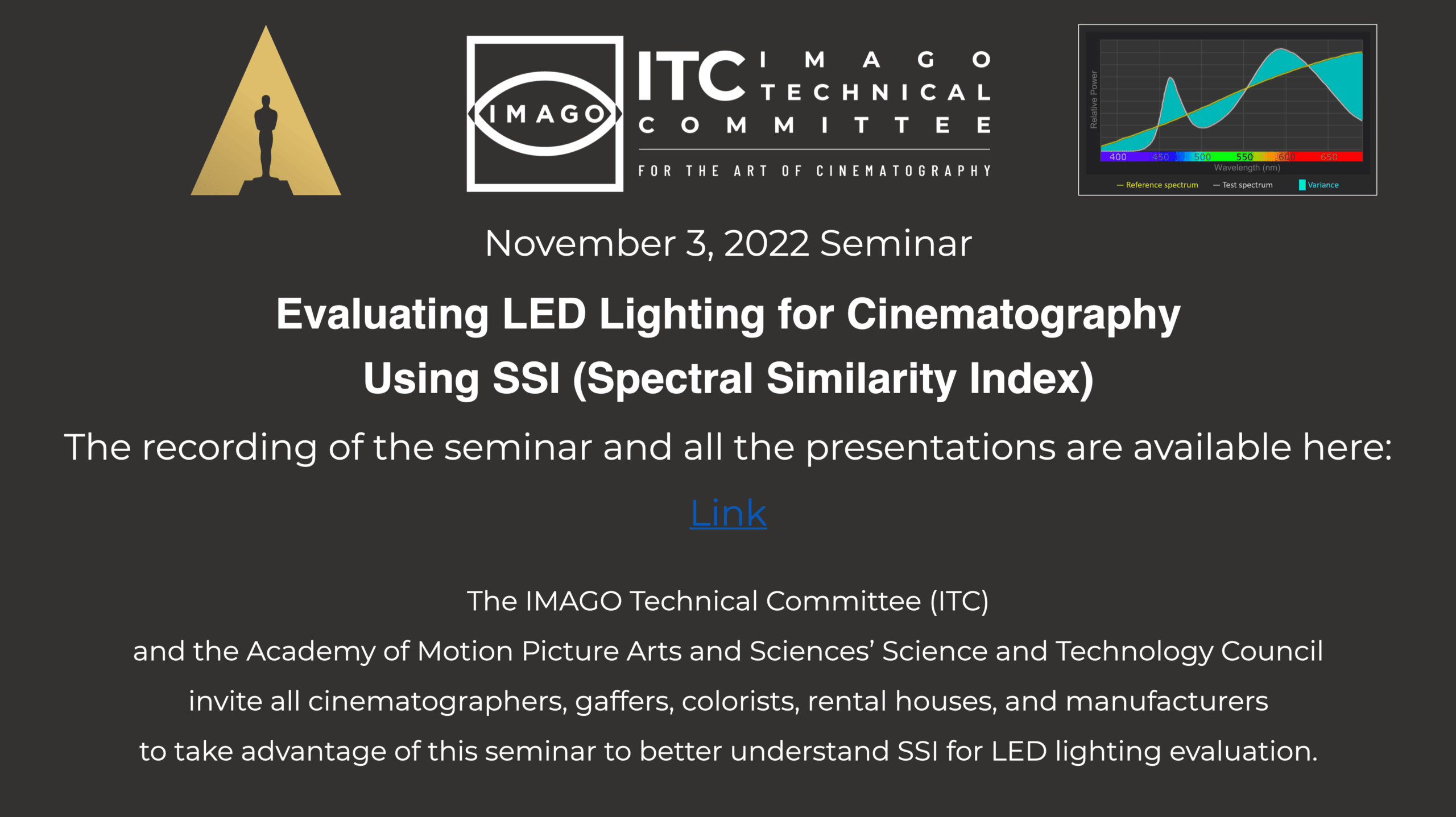 Evaluating LED Lighting for Cinematography Using SSI (Spectral ...