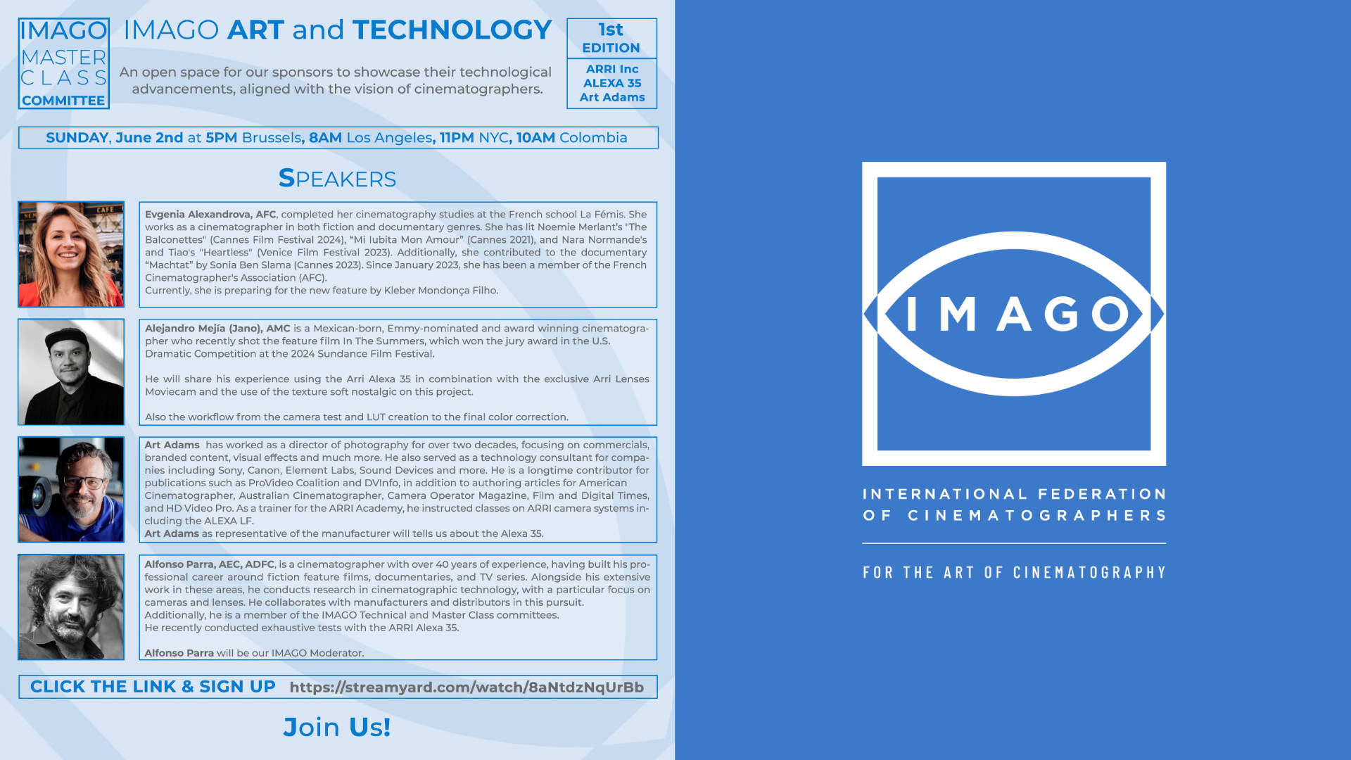 IMAGO ART & TECHNOLOGY – 1st EDITION – ALEXA 35 With Art Adams – IMAGO